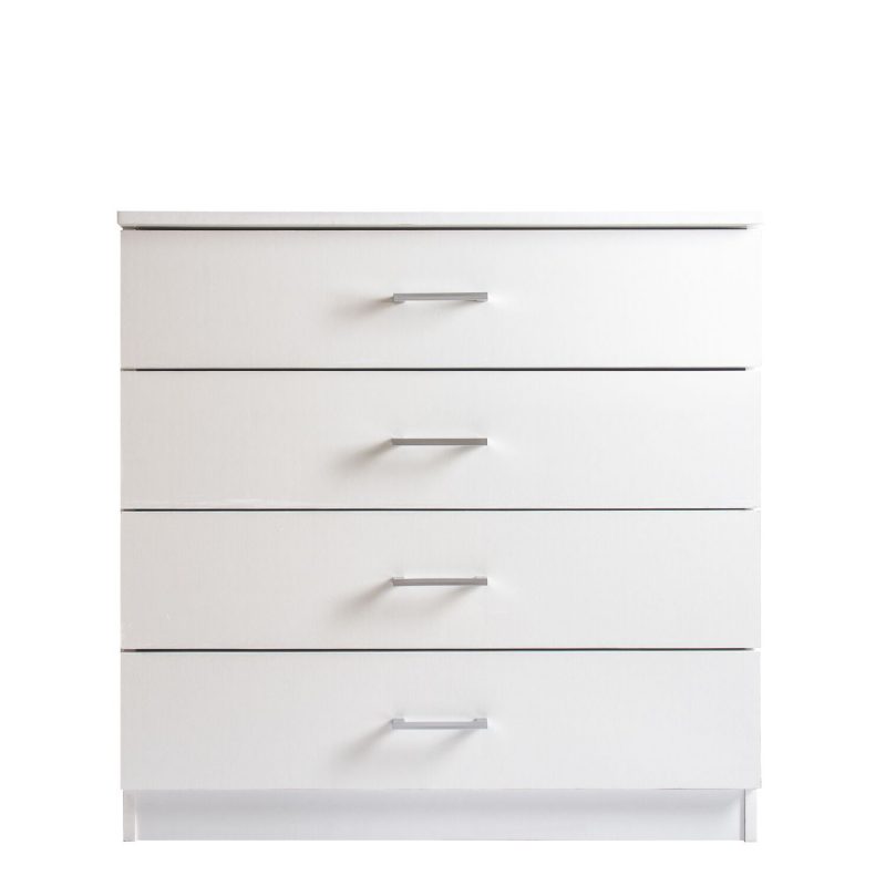 Chest Of 4 Bedroom Drawers In White - Home Treats UK