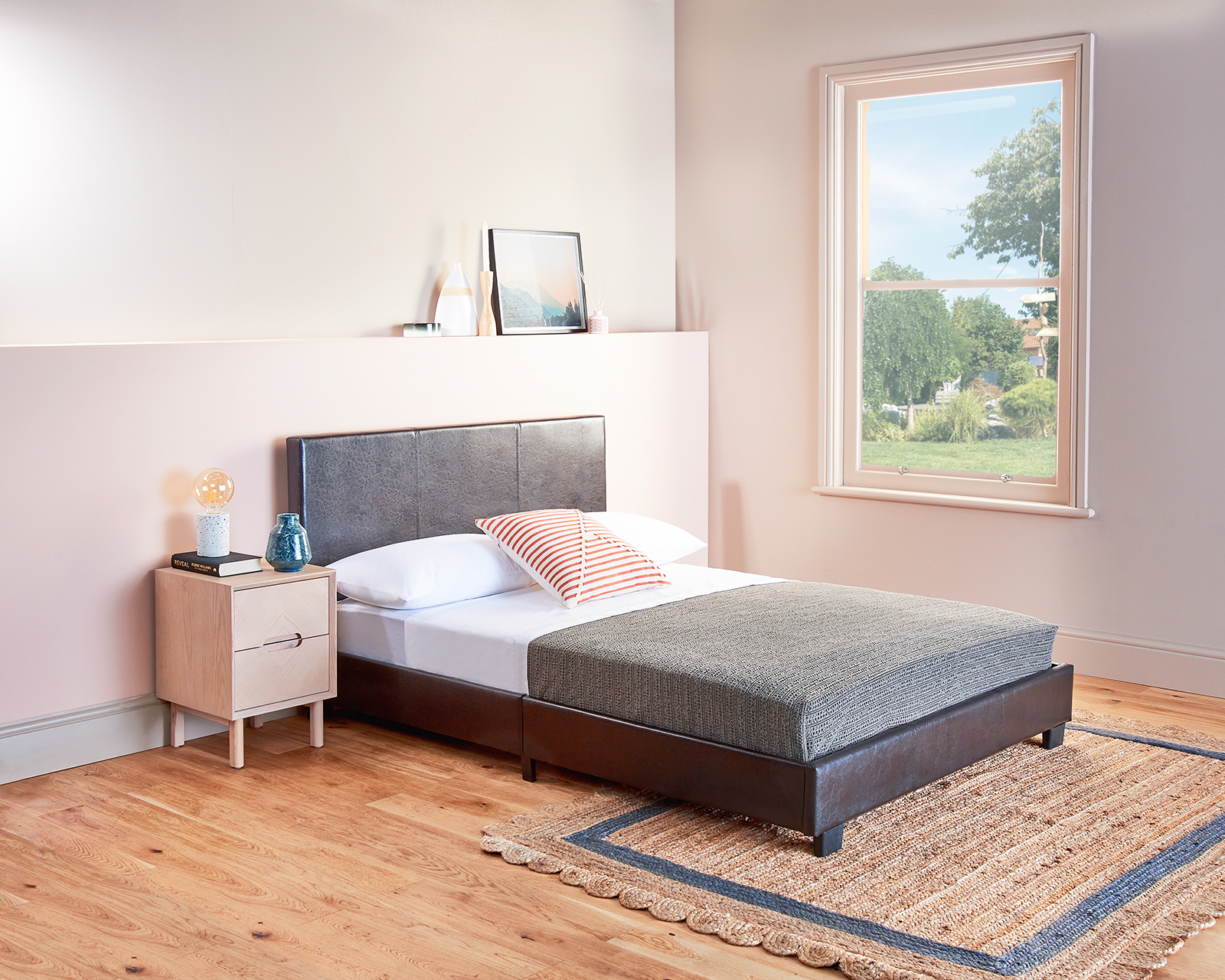 Solid Wood Single Bed Frame In White - Home Treats UK