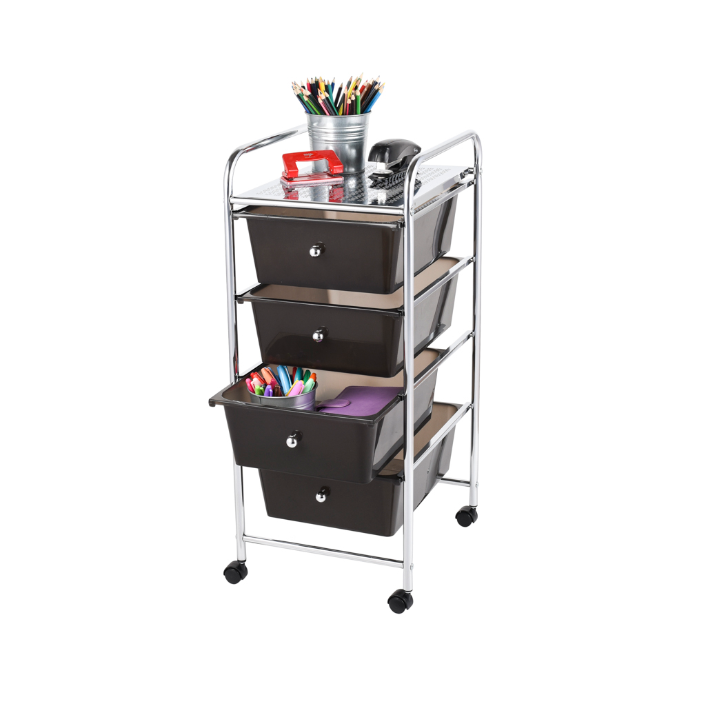 15 Drawer Storage Trolley White On Wheels - Home Treats UK